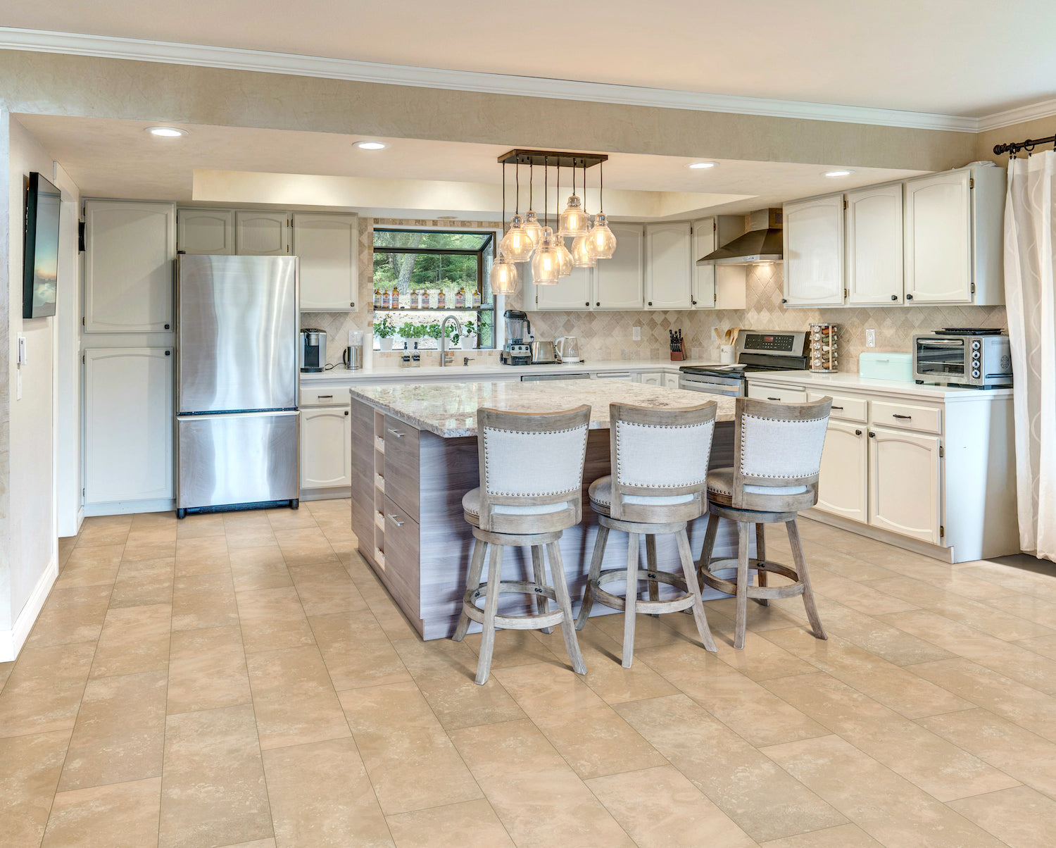 3DP Collection Luxury Vinyl Flooring in Travertine Fawn | TRUCOR — DH ...