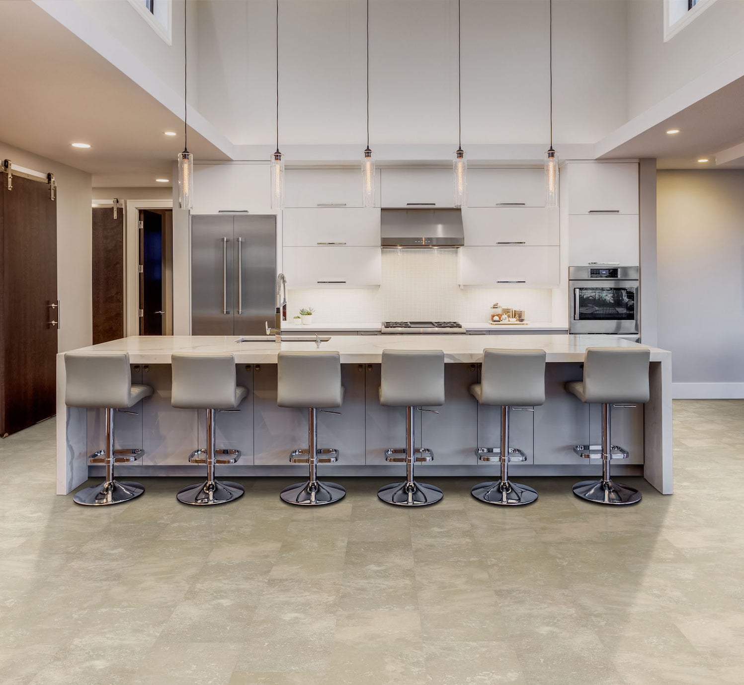 3DP Collection Luxury Vinyl Flooring in Travertine Smoke | TRUCOR — DH ...