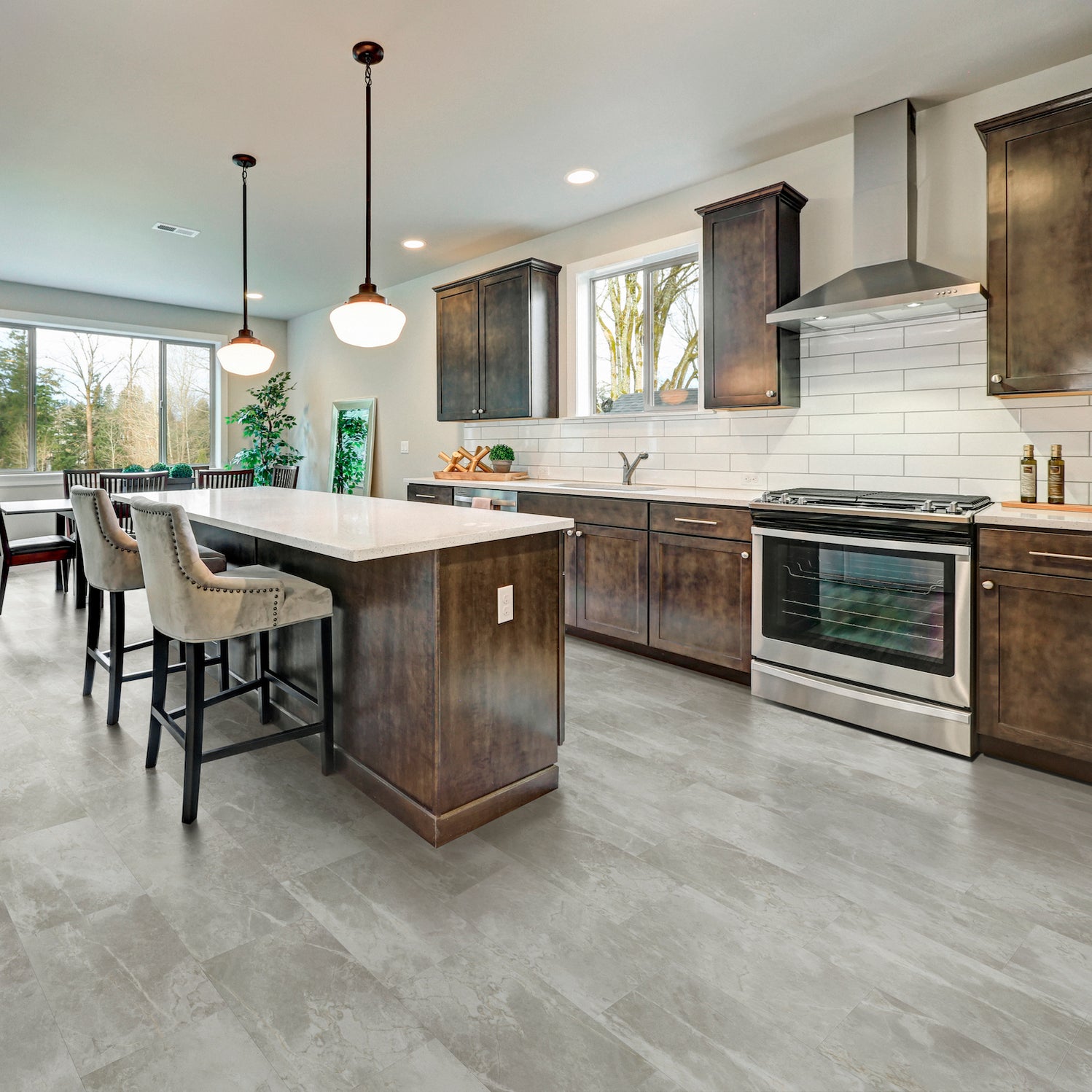 Tile Collection Luxury Vinyl Flooring in Carrara Cream | TRUCOR — DH Floors