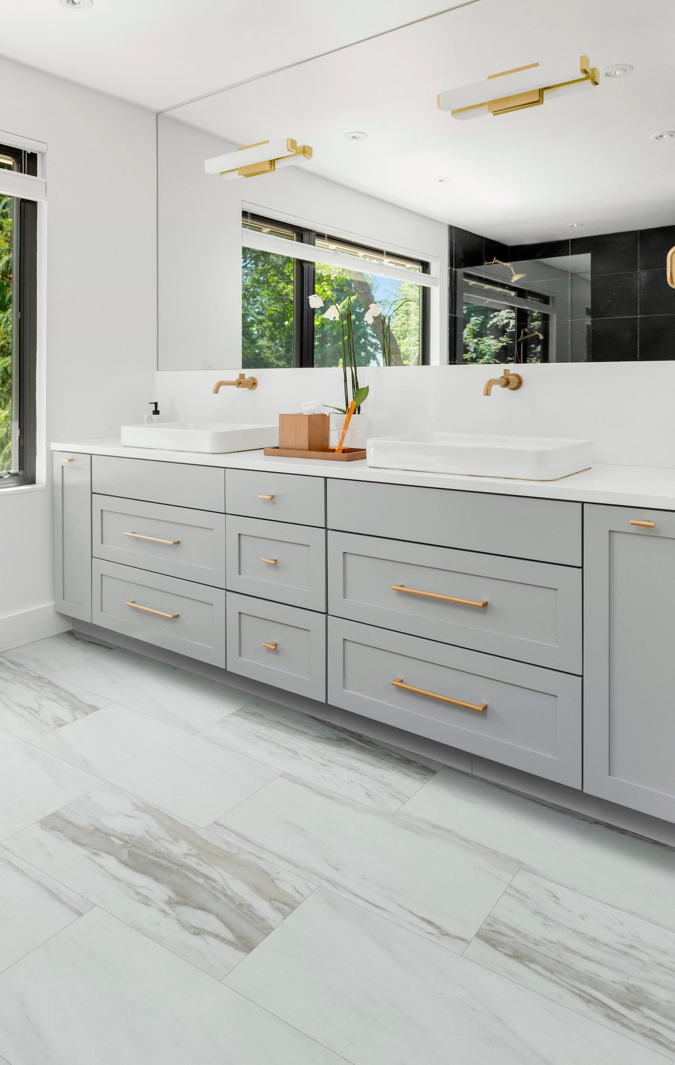 Tile Collection Luxury Vinyl Flooring in Carrara Camel | TRUCOR — DH Floors